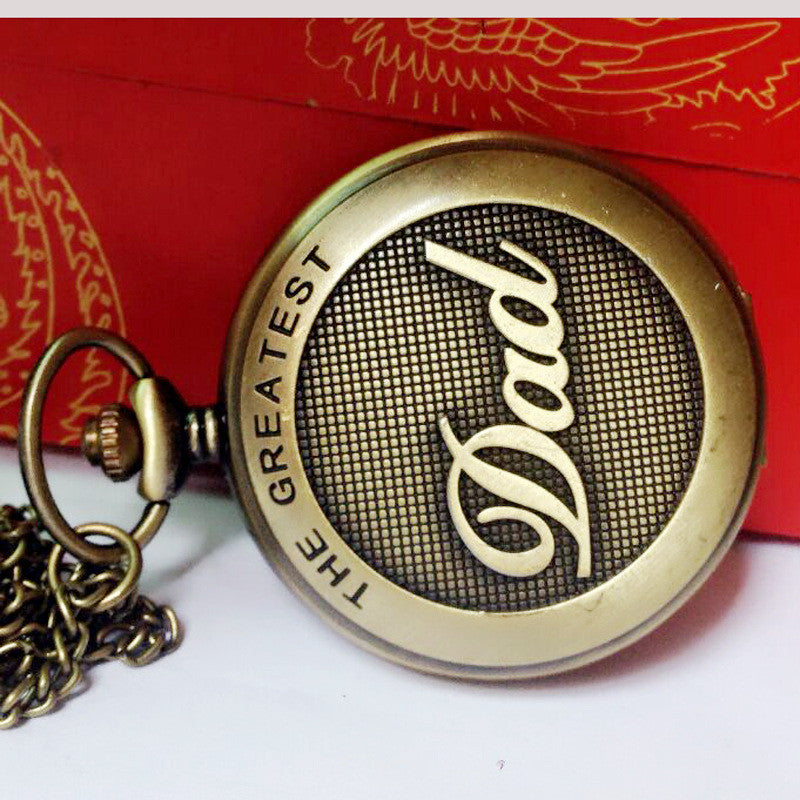 Vintage "The Greatest DAD" Pocket Watch – We The People Designs